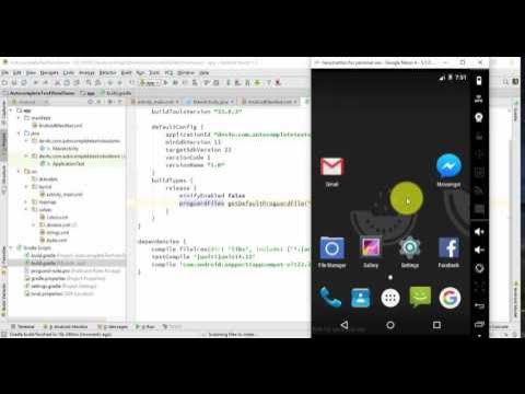 Ví dụ demo AutocompleteTextView và MultiAutocompleteTextView trong ...
