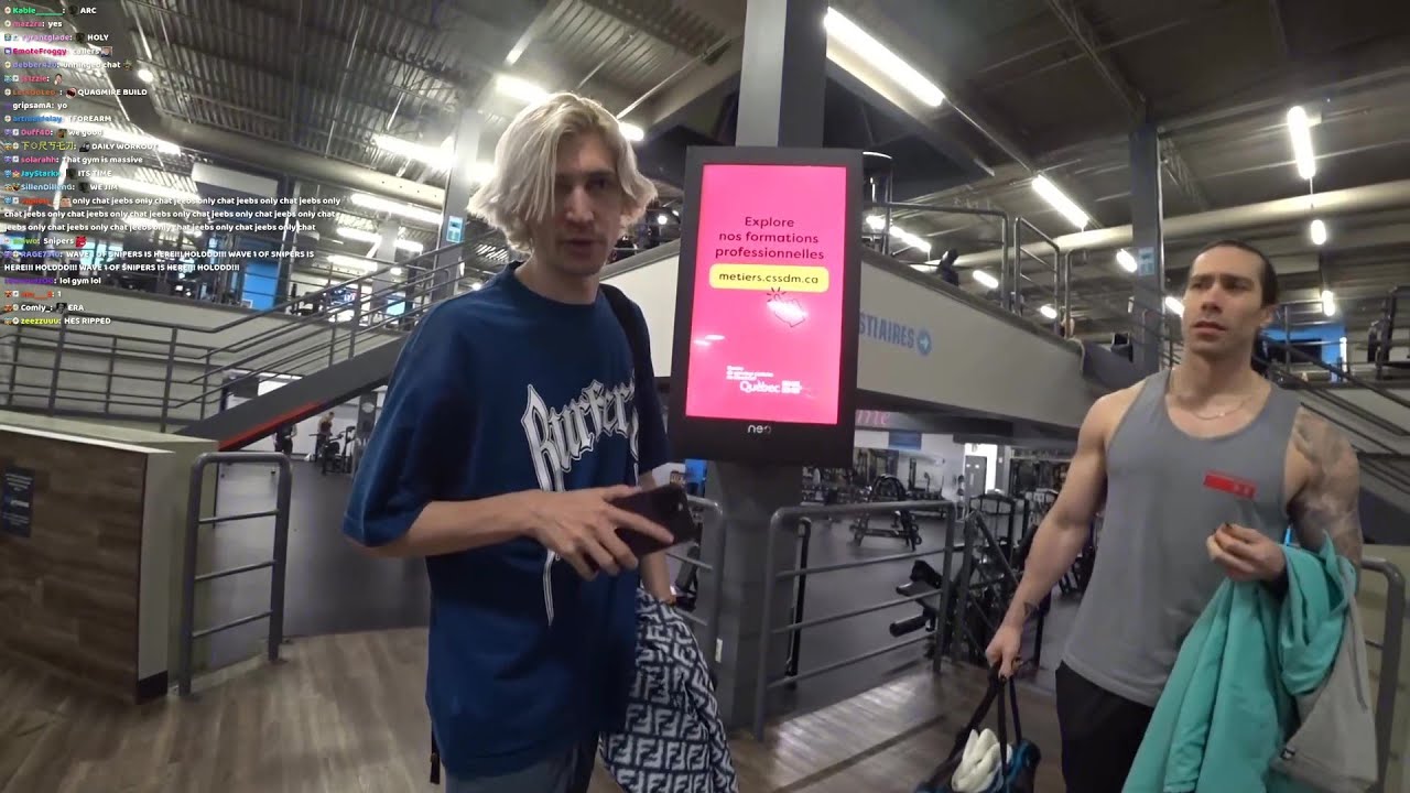 xQc arrived at the Gym - YouTube