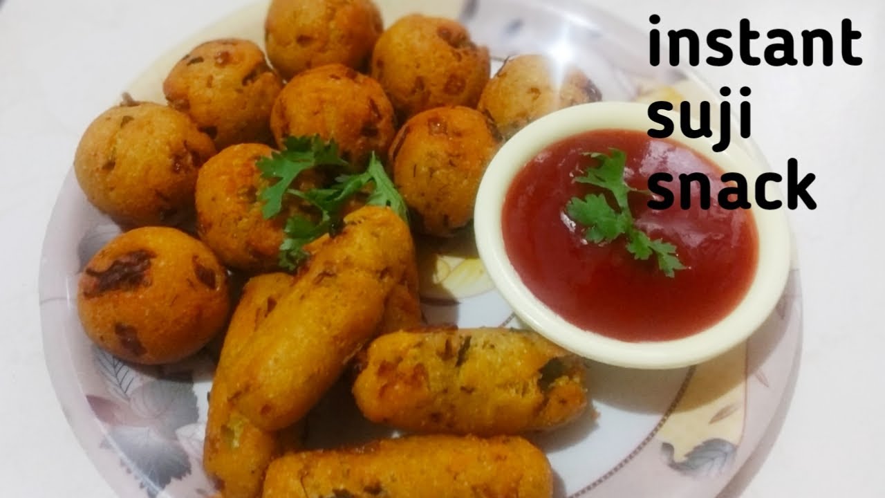 Suji snack recipe | suji balls | instant suji snack | rava recipes ...