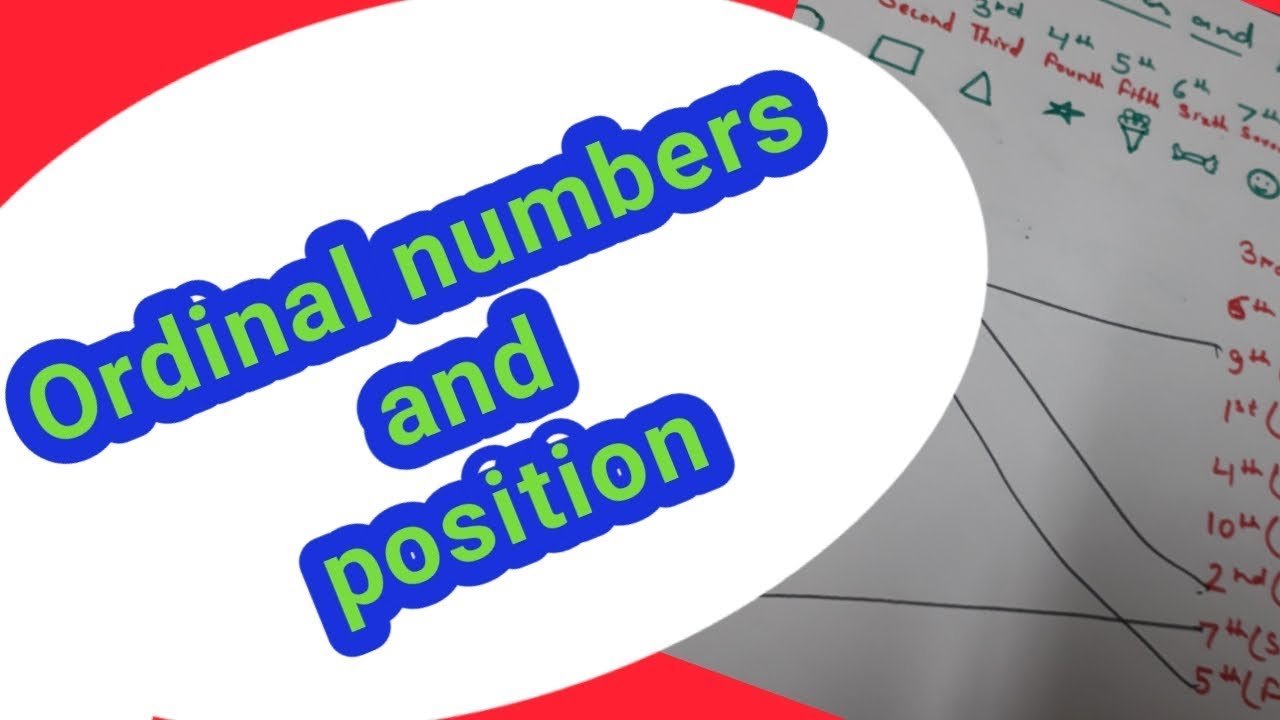 Ordinal numbers and position - YouTube