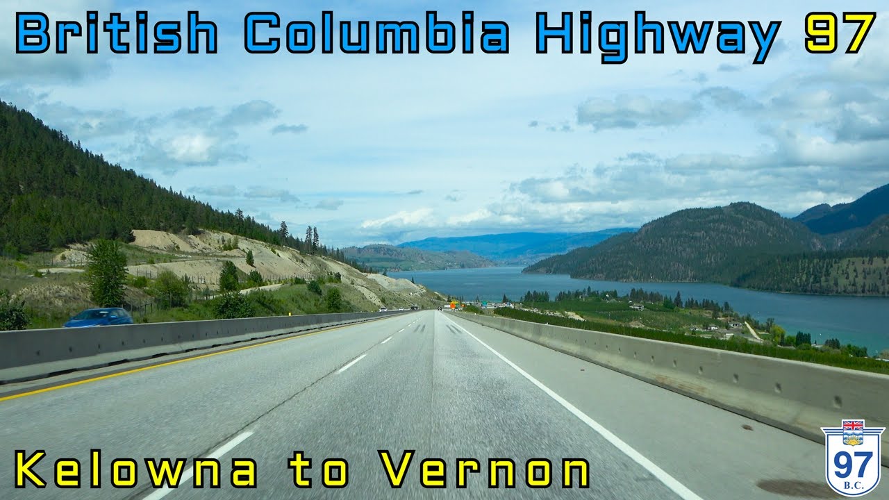 British Columbia Highway 97 NB - Kelowna to Vernon - Okanagan Valley ...