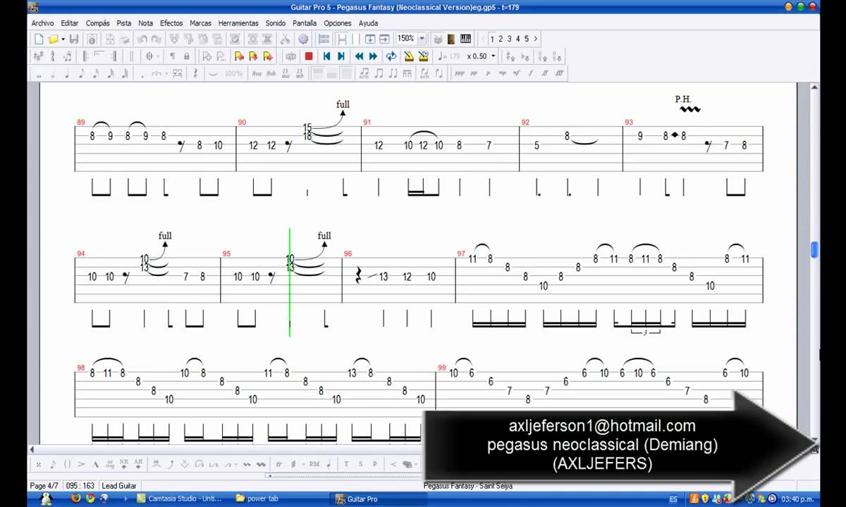 pegasus fantasy guitar pro neoclassical tab demiang - YouTube