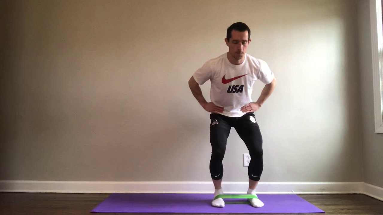 Lateral Monster Walk with Band at Foot - YouTube