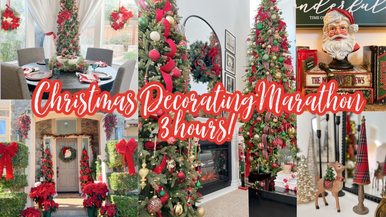 🎄 CHRISTMAS DECORATING MARATHON // OVER 3 HOURS OF DECORATING FOR ...