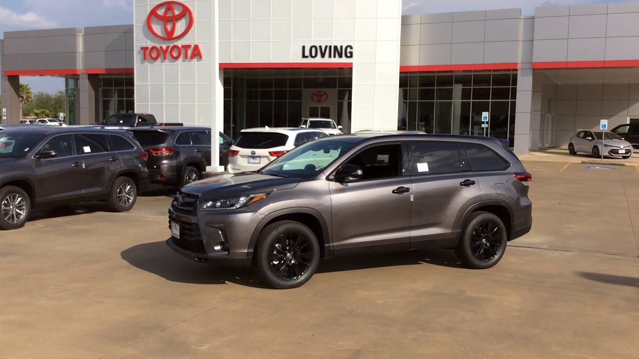 Loving Toyota | 2019 Toyota Highlander SE Nightshade Edition | Lufkin ...