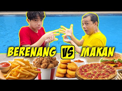 BERENANG ATAU MAKAN ? XAVIER VS PAPA TANTANGAN DI KOLAM RENANG | CnX Adventurers