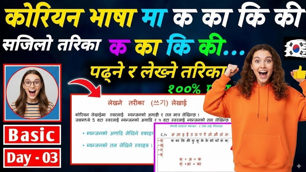 Korean Language Basic Online Class Day - 03 Basic 가,나,다... - YouTube