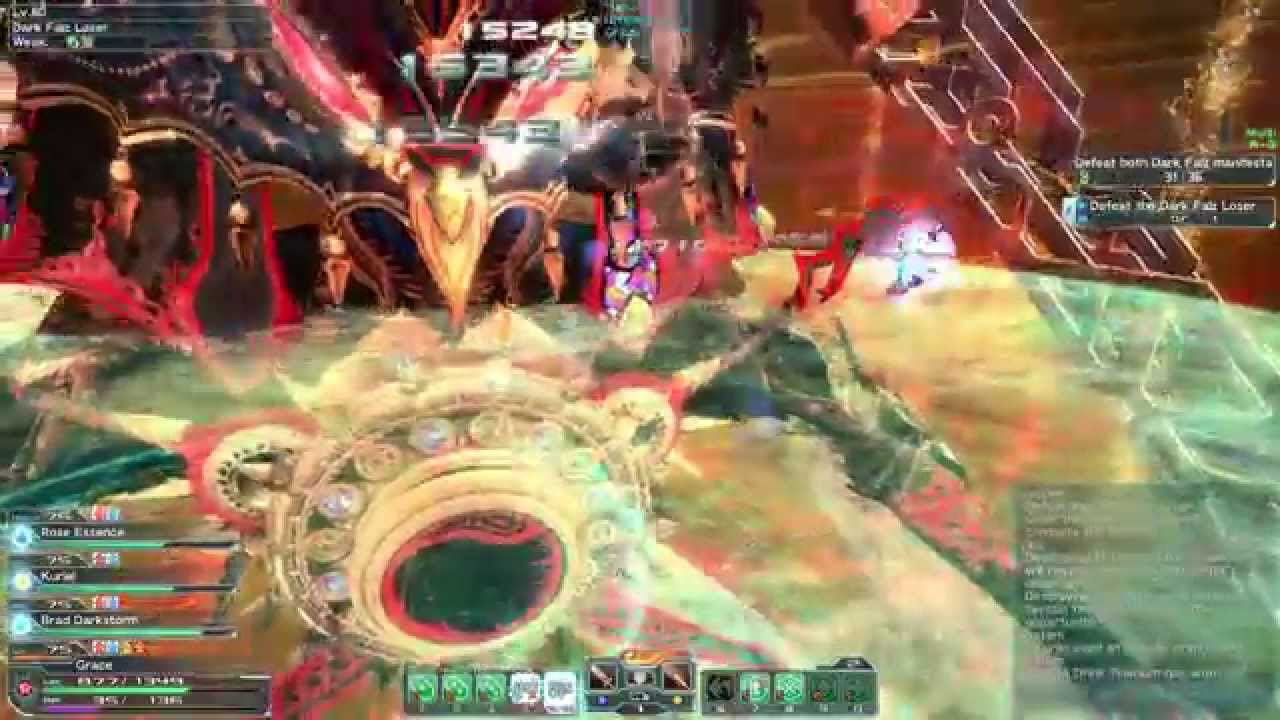 PSO2 : 4-Man Dark Falz Elder+Loser - YouTube
