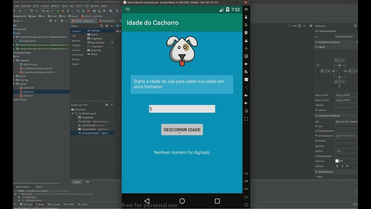 CRIANDO APP IDADE DE CACHORRO (ANDROID STUDIO) - YouTube