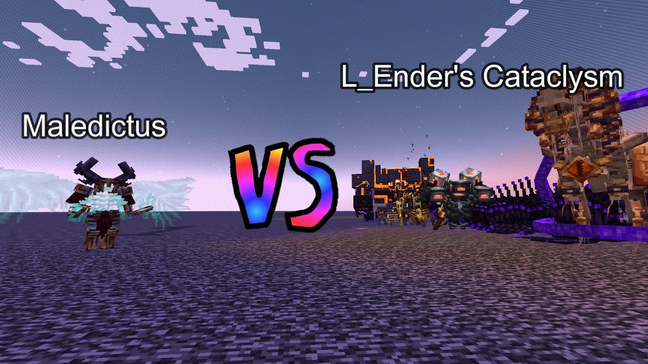 Maledictus vs L_Ender's Cataclysm Minecraft Mob Battle - YouTube
