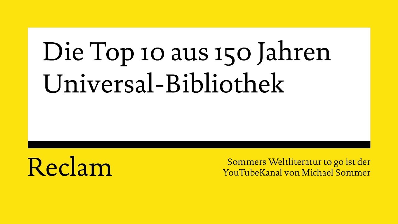 Reclams Top Ten in 10 Minuten - YouTube