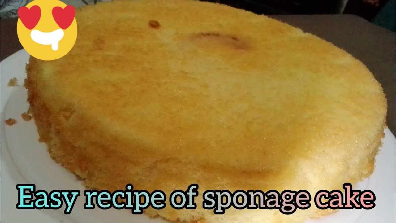 Easy Recipe of Sponge Cake - YouTube