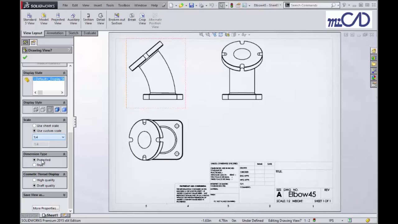 1 4 Lệnh Standard 3 View và Auxilary View - YouTube