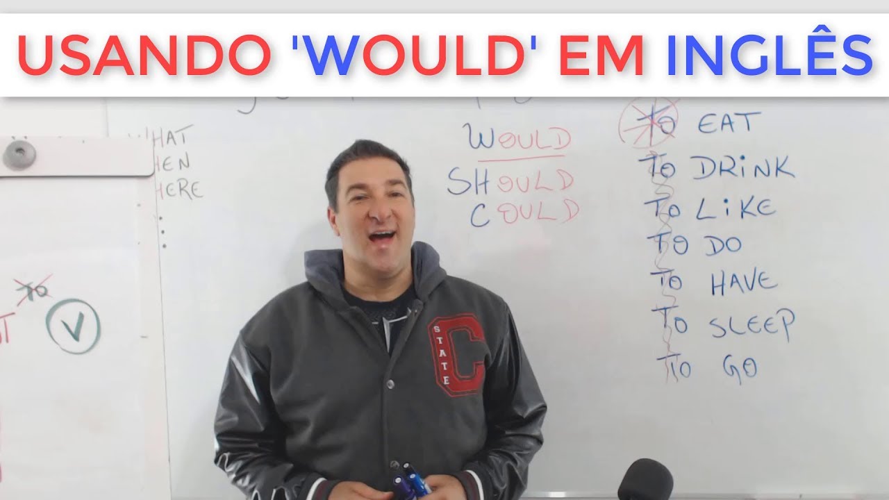 Como criar frases em inglês ( Verbo Would , Should e Could ) Parte 03 ...