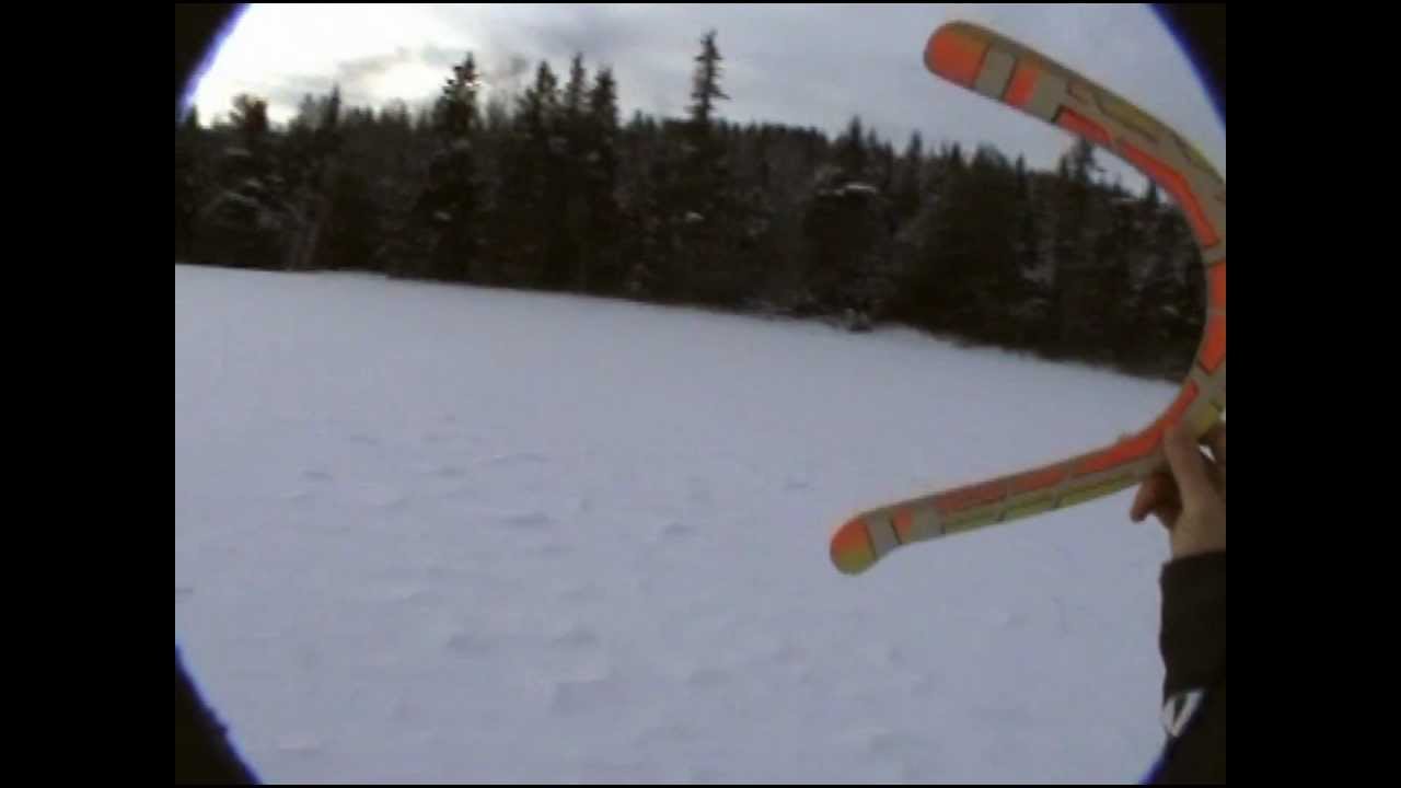 How to build a boomerang Return flight of the boomerang. Part 6 - YouTube