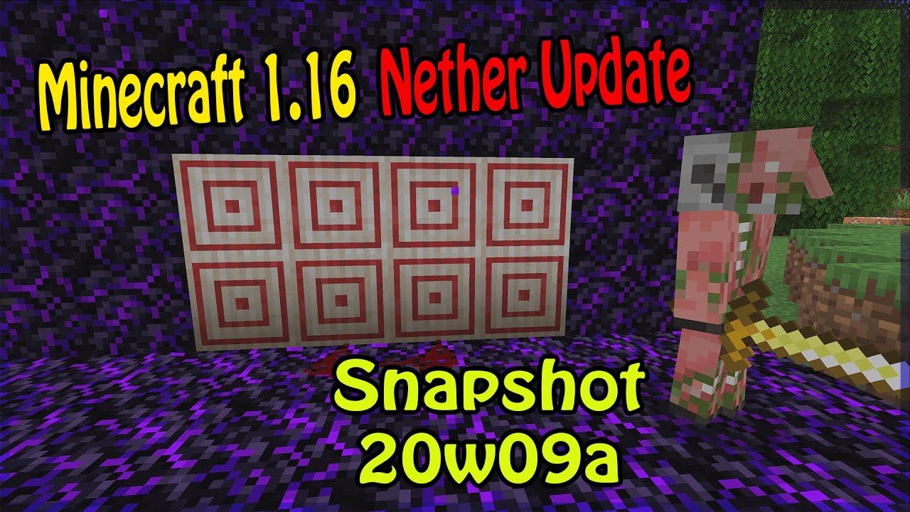 Zielblock und neues Obsidian | Minecraft Snapshot 20w09a Nether Update ...