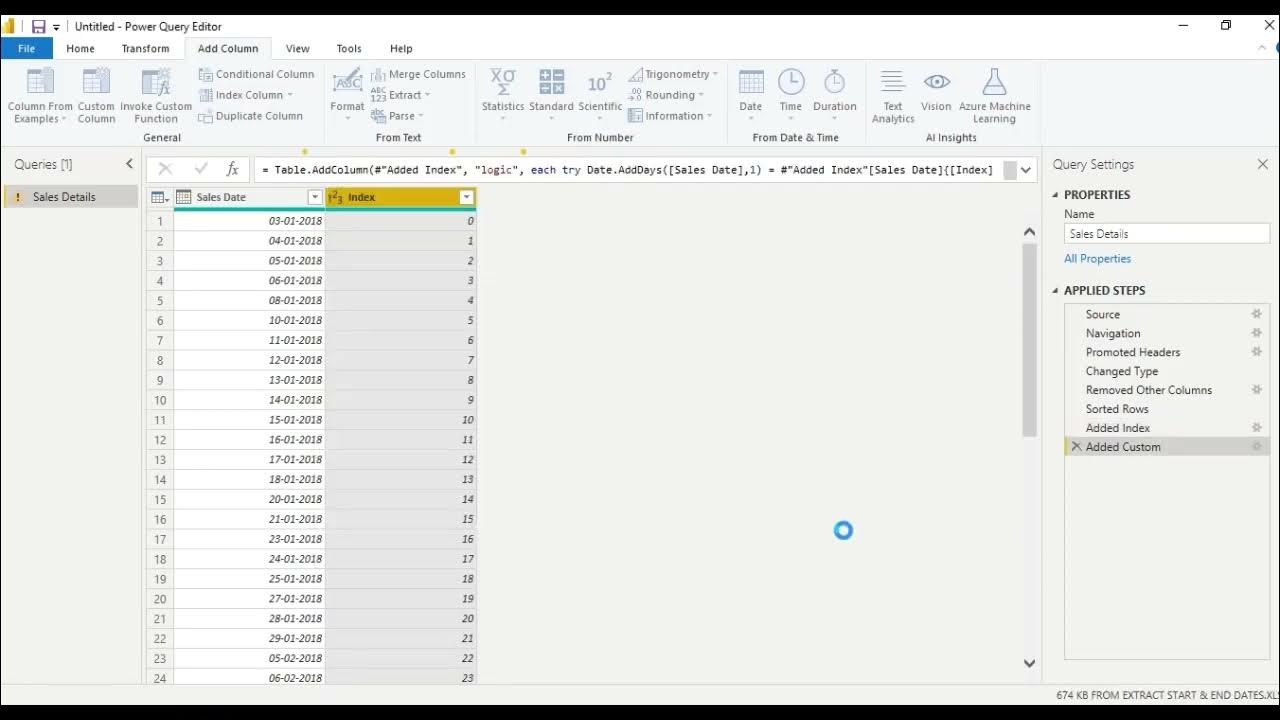 Extracting Start date and end date dynamically from a table using Power query editor - YouTube