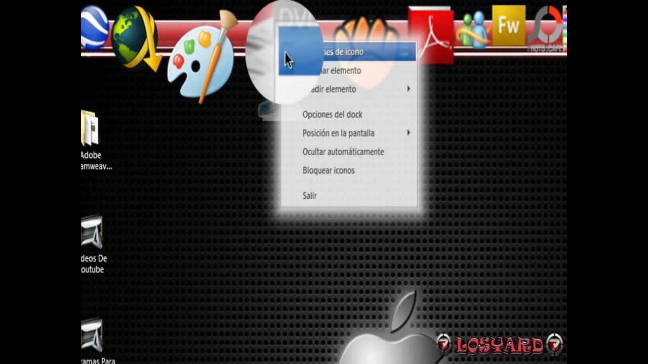Como Poner Un Efecto Stack Docklet 2.0 En La Barra De Rocketdock - YouTube