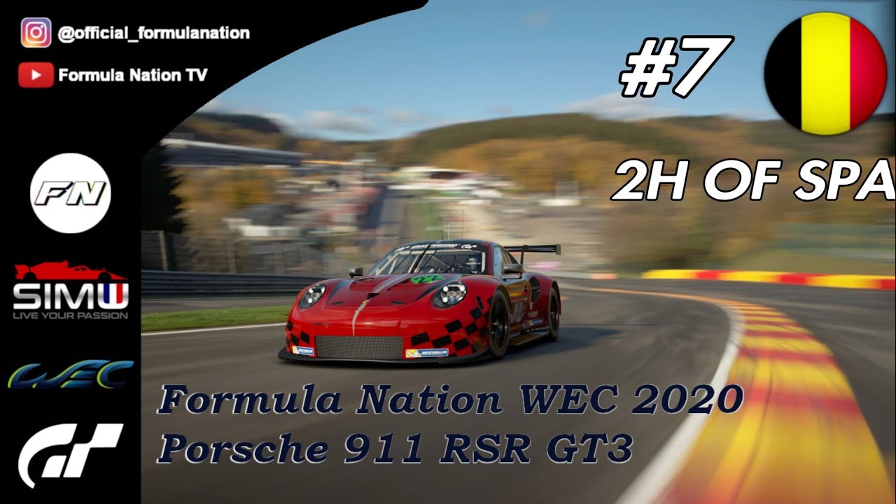 [LIVE] GT Sport - Formula Nation WEC 2020 Round 7 - Spa 2h - YouTube