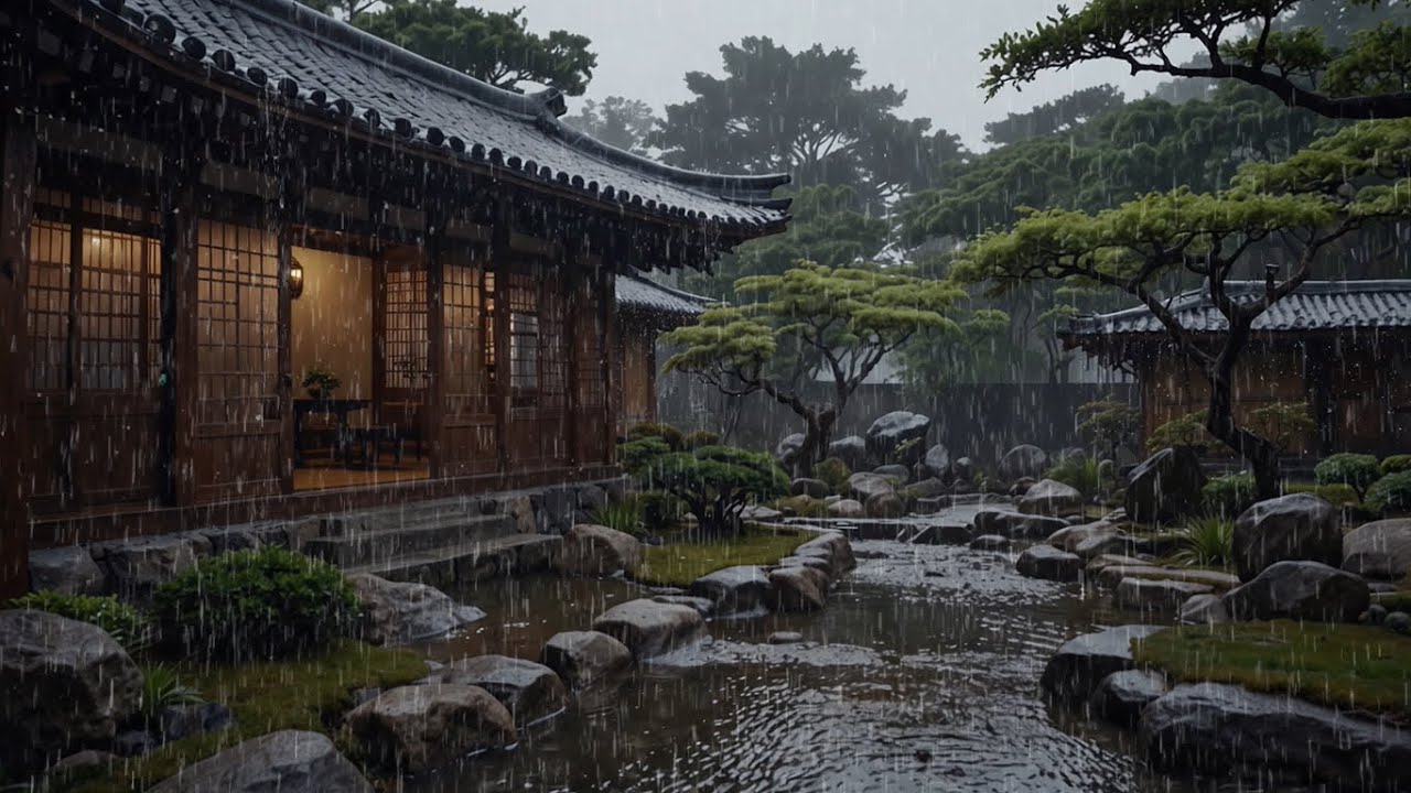 Calm your mind! Sound of rain on the window with thunder to sleep and ...