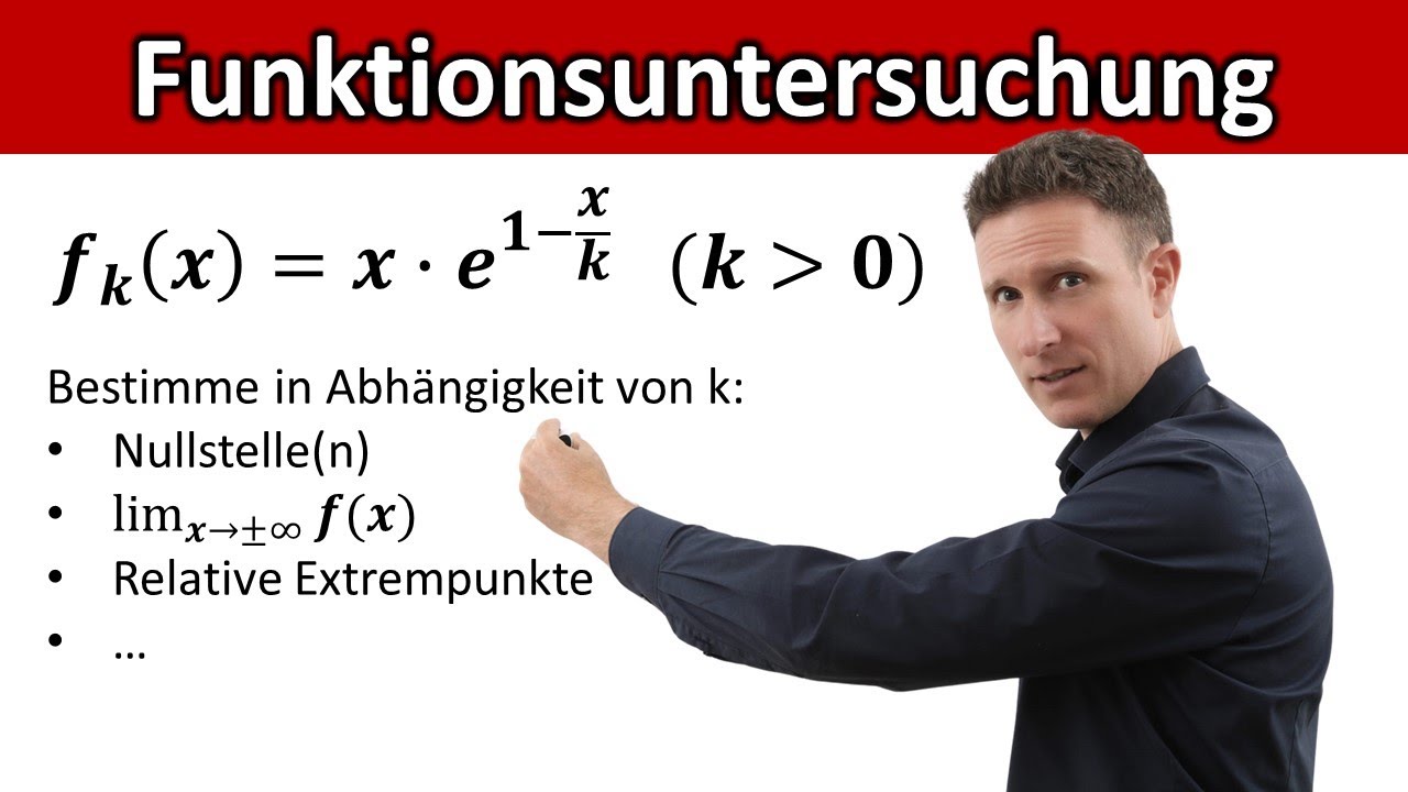 Kurvendiskussion einer Funktionenschar mit e-Funktion - YouTube