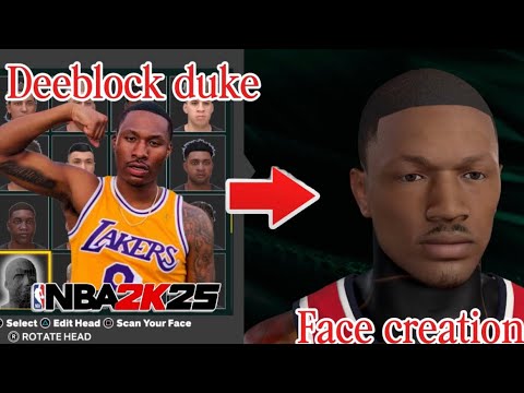 DeeBlock duke face creation(realistic)current gen #dukedennis #nba2k25 ...