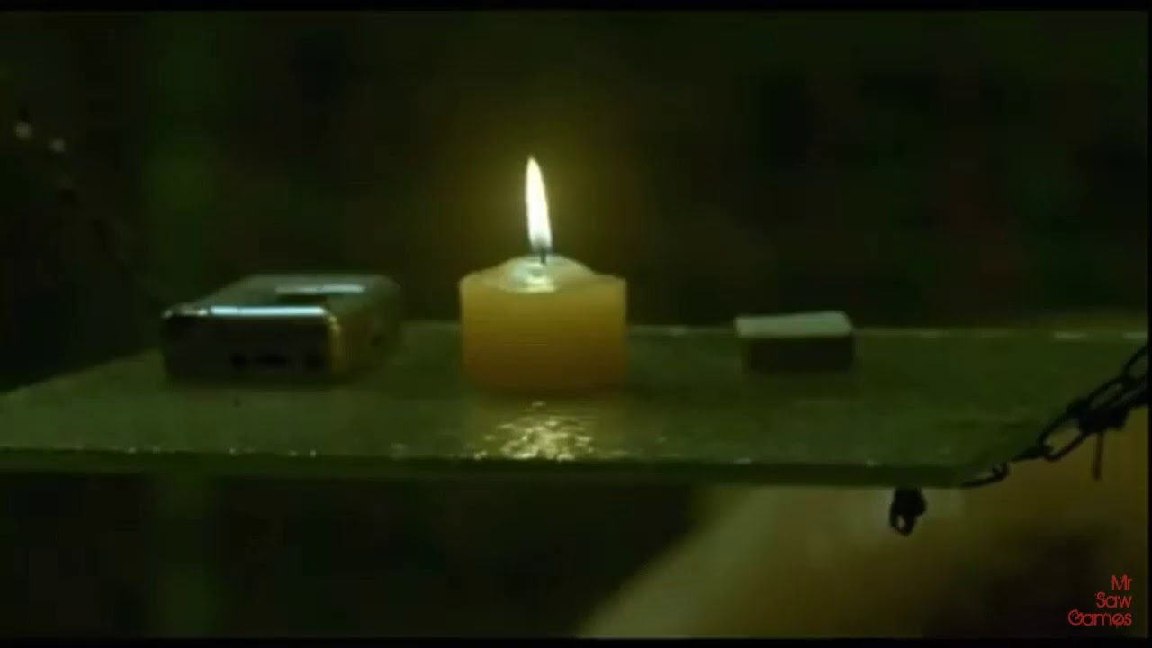 Saw 1 flammable jelly trap - YouTube