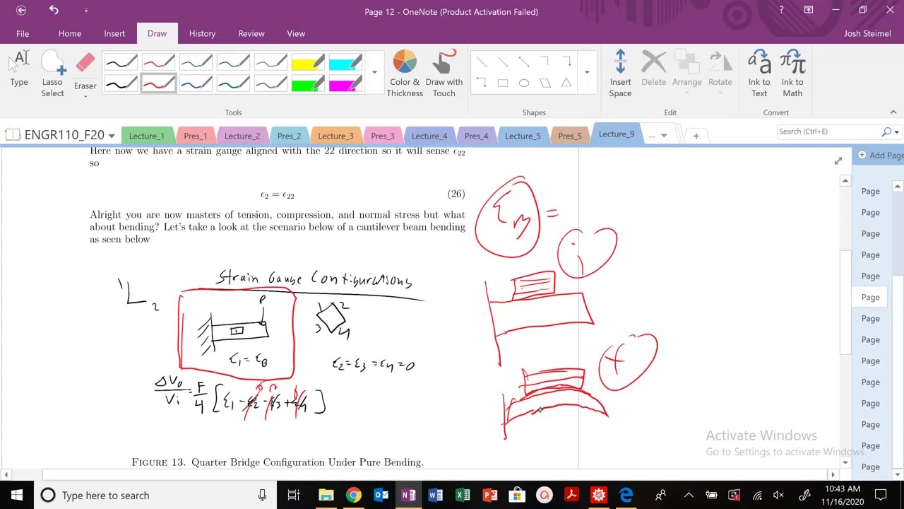 Lecture 9: Quarter and Half Wheatstone Bridge Configuration Under ...