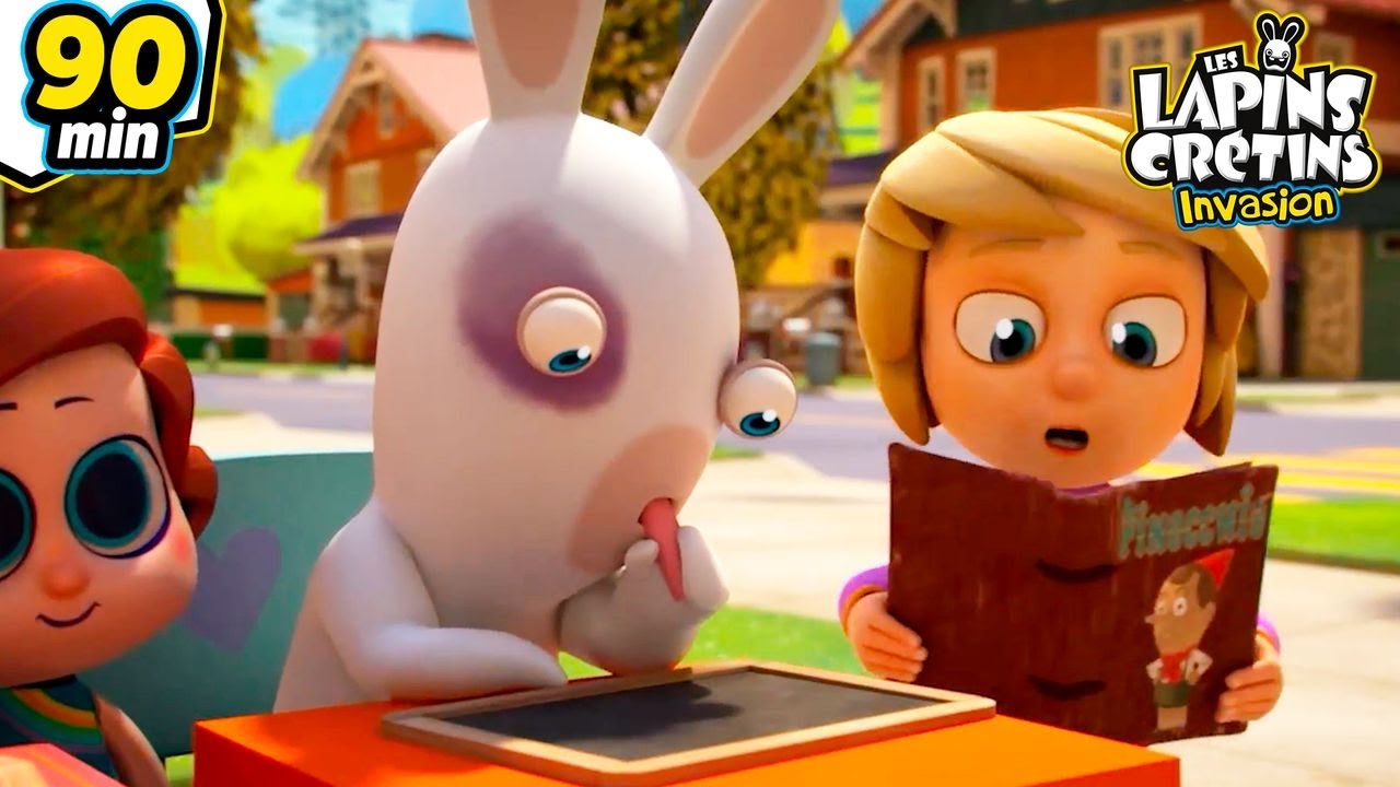 Les Lapins passent le Brevet ! | Les Lapins Crétins Invasion🐰 | 90 Min ...