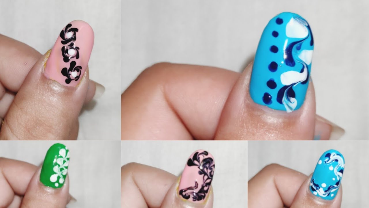 5 Type Nail Art Design || Beautiful Nail Design For Beginners 💅🤩🤩🤩 ...