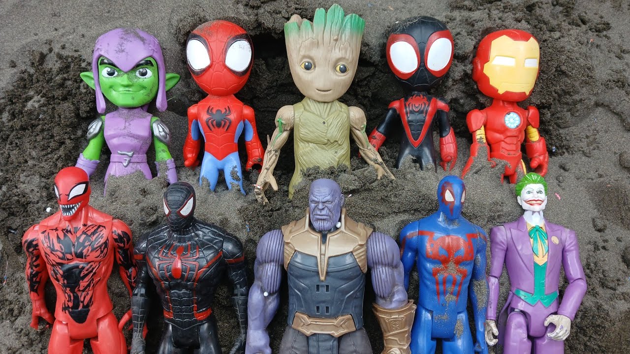 AVENGERS ACTION FIGURE RESTORATION, SPIDER-MAN MILES, HULK, CAPTAIN ...