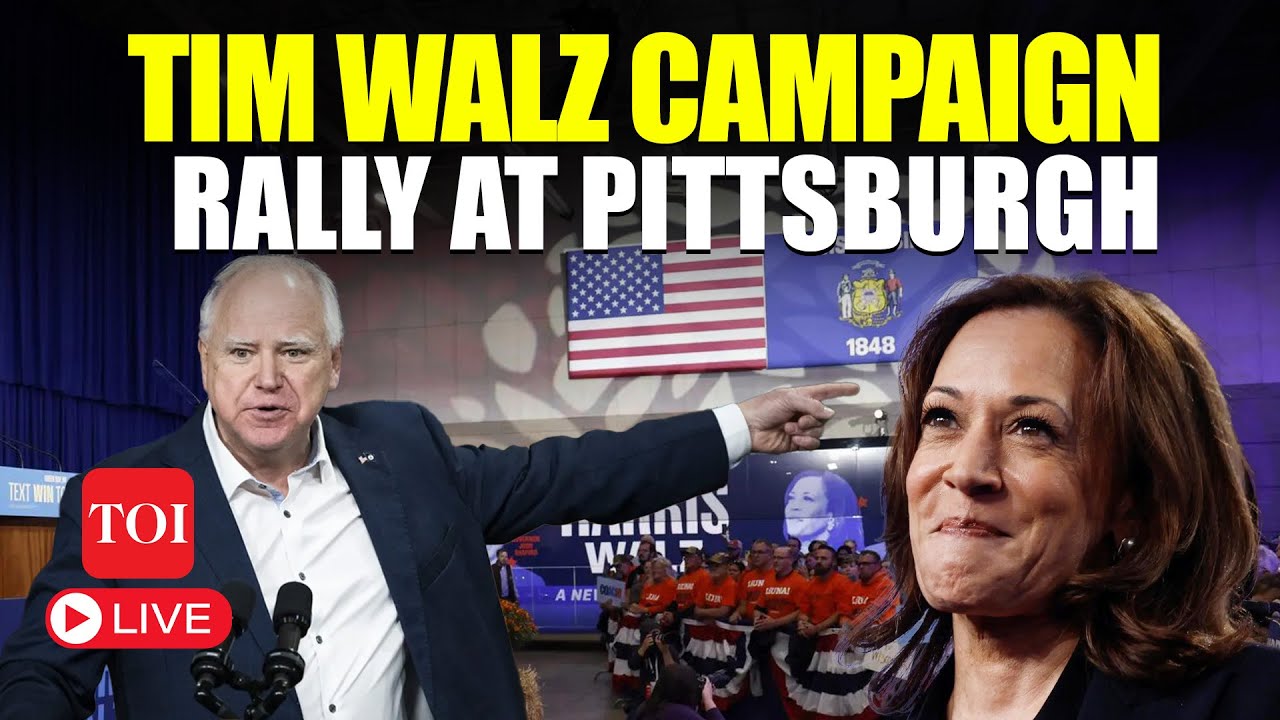 LIVE | Tim Walz Attacks Trump, Vance At Pittsburgh Campaign Rally ...