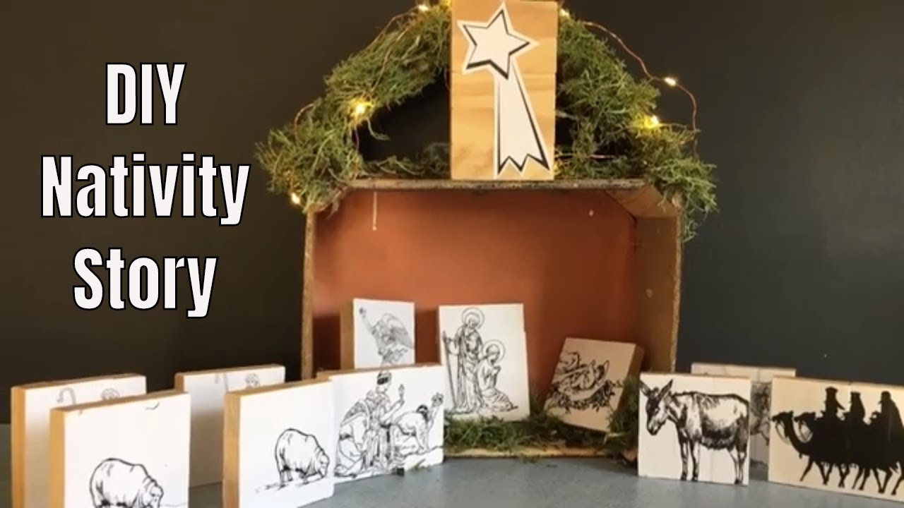 DIY Christmas Nativity Scene For Indoors - YouTube