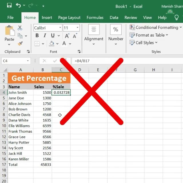 How To Get Percentage In Just A Seconds Tips And Tricks π₯ Exceltips Tutorial Shortvideo Youtube
