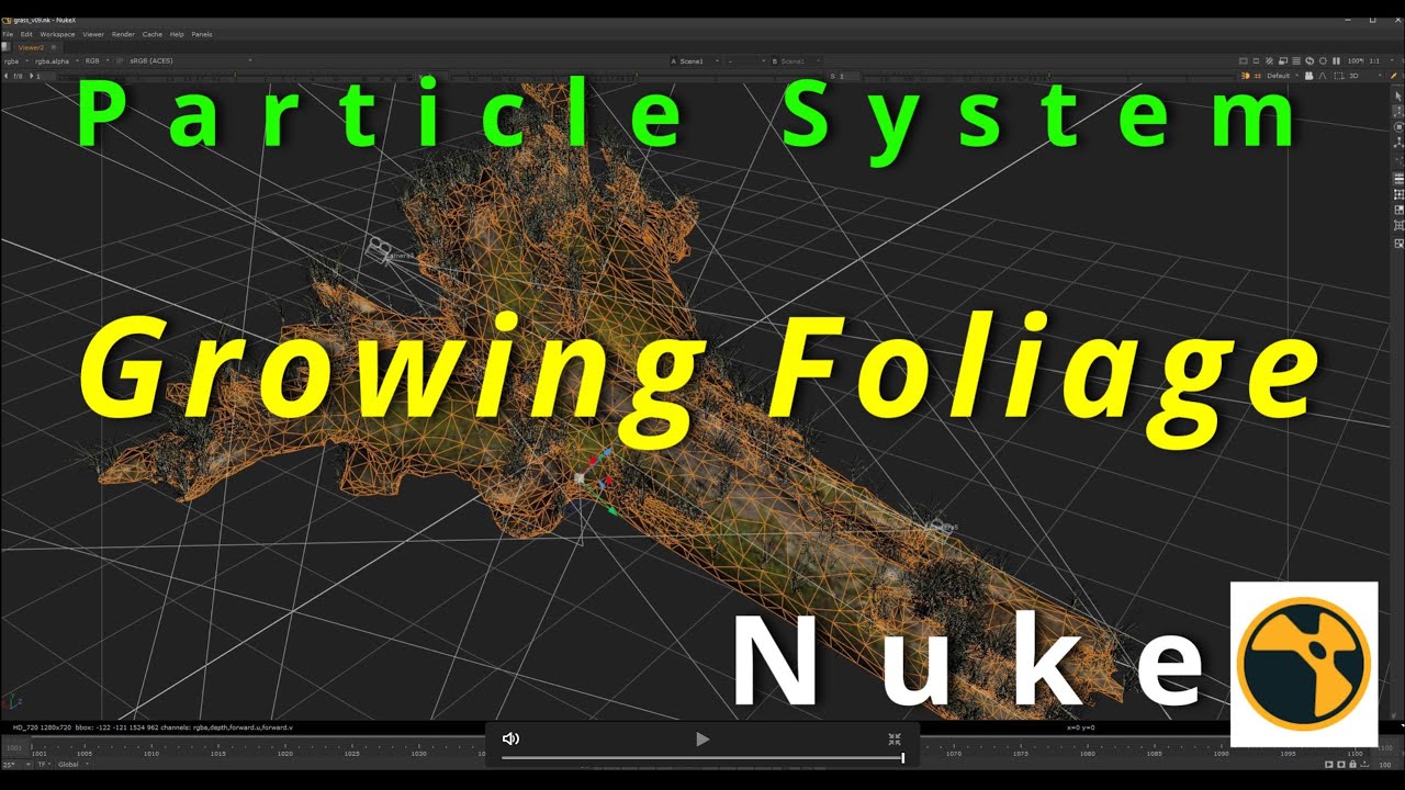 Growing Foliage using Particles in Nuke! - YouTube