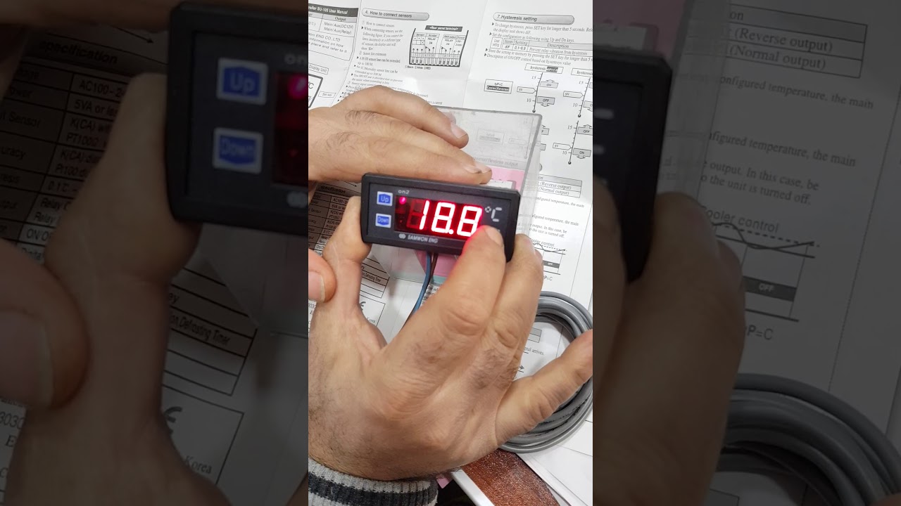 طريقة ربط و تنظيم ثرموستات كوري SAMWON ENG موديل SU-105IP - YouTube