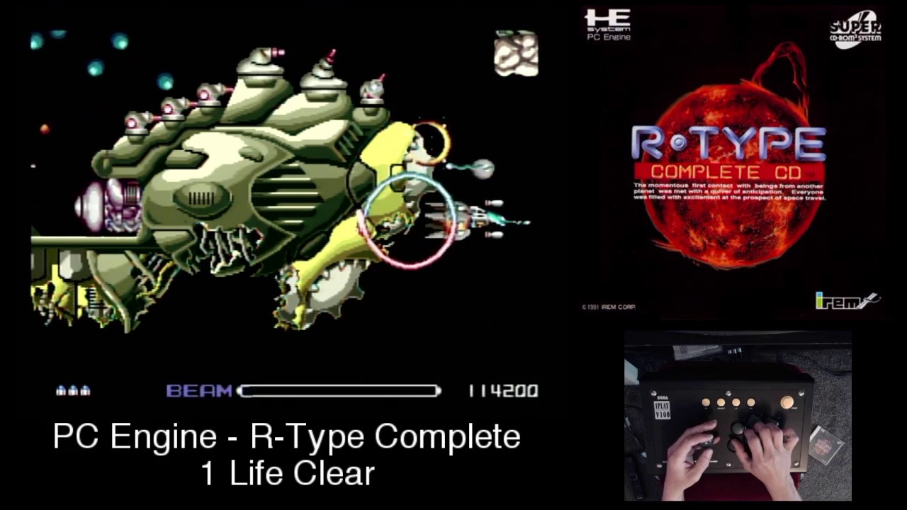 PC Engine - R Type COMPLETE CD - 1 Life Clear - YouTube