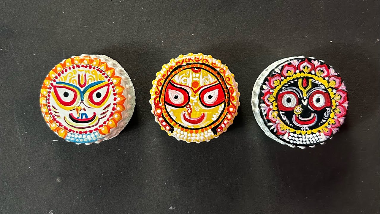 Colour ke Dhakkan Par Jagannath Ji ki painting😍🙏🙌🏻 #jaijagannath - YouTube