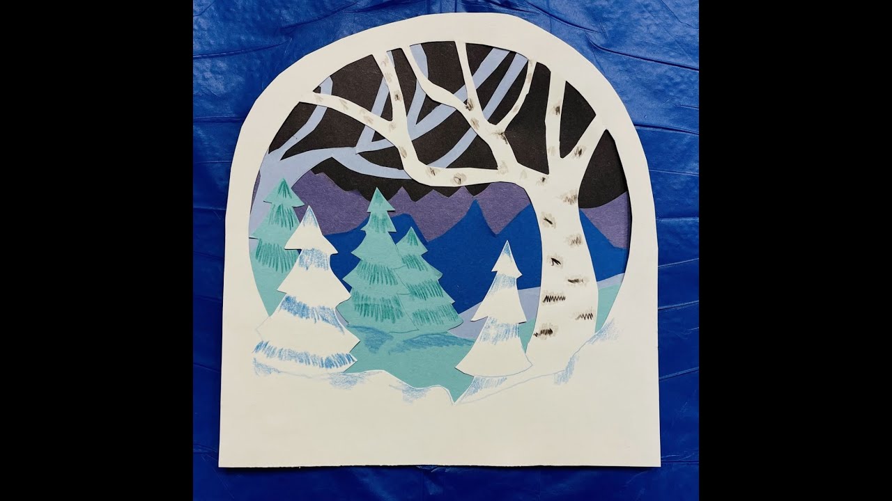Family -Friendly Ep. 46: Layered Paper Winter Landscape - YouTube