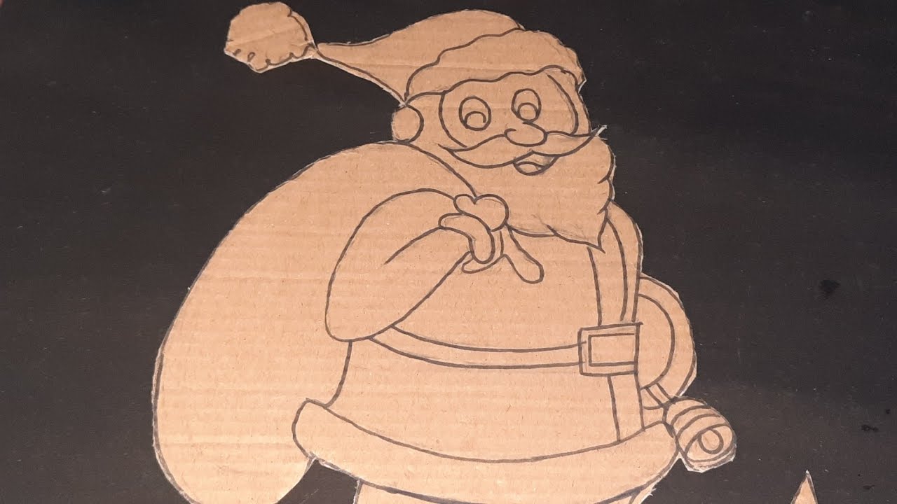 Christmas day Santa Claus 🧑‍🎄 🤶 😍 making cardboard ,school decoration ...