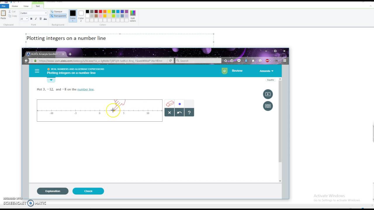 Plotting integers on a number line - YouTube
