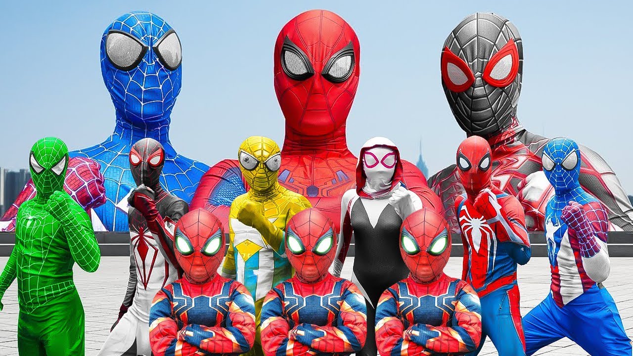 PRO 5 SPIDER-MAN Team || Hey KID SPIDER MAN, Let's Go Out Have FUN ...