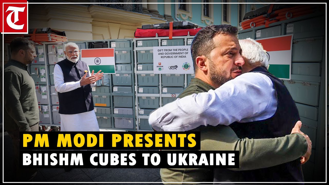 PM Modi presents BHISHM Cubes to Ukrainian government during first visit to Kyiv - YouTube