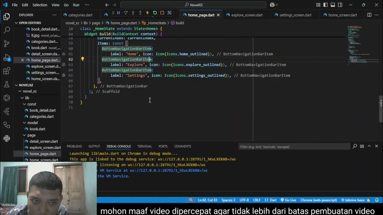 APLIKASI NOVEL | FRAMEWORK FLUTTER DENGAN BAHASA DART - YouTube