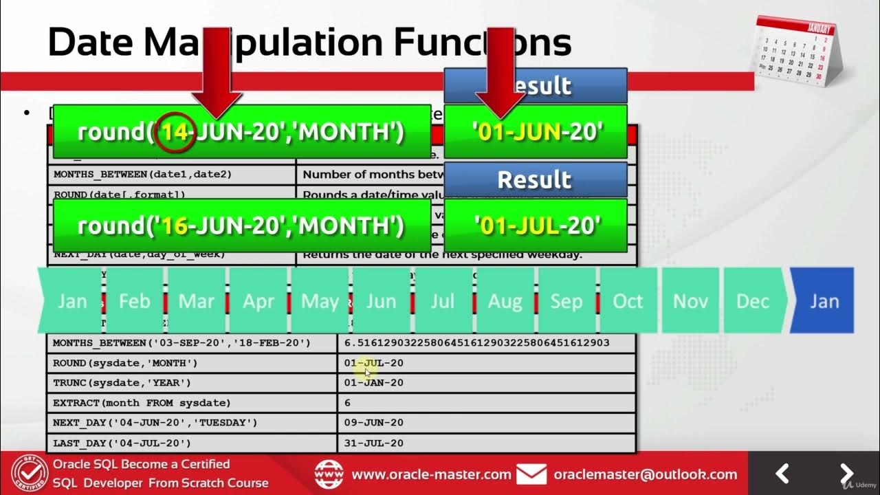 711 Single Row Functions Date Manipulation Functions In Sql Youtube