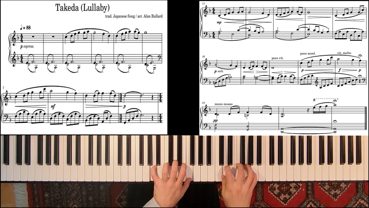 Takeda - Lullaby - trad. Japanese Song arr. Alan Bullard - Lesson ...