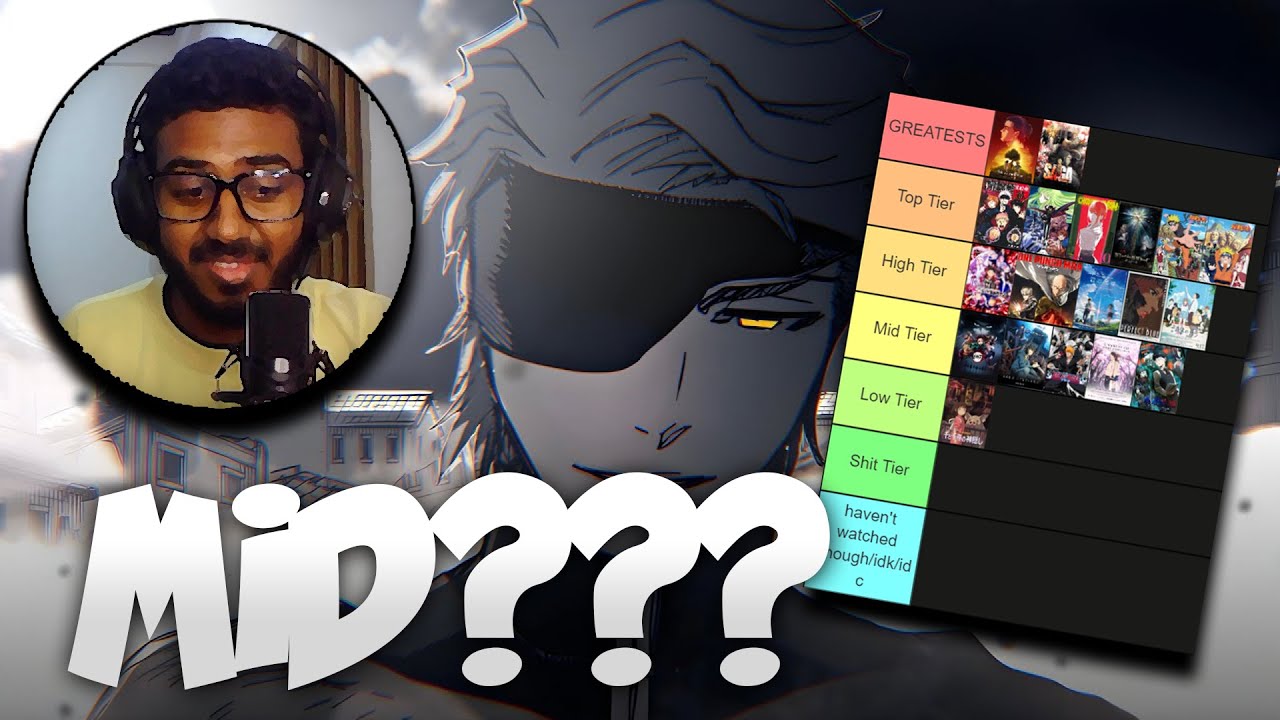 This guy put Bleach in MID😱anime tier-list... - YouTube