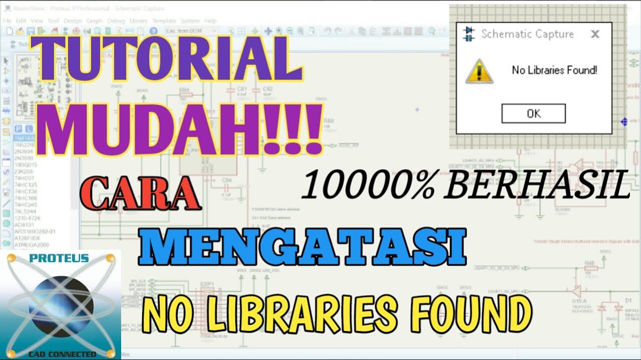 CARA MENGATASI "NO LIBRARIES FOUND" DI SOFTWARE PROTEUS 8 PROFESIONAL | ELEKTRONIKA TUTORIAL ...