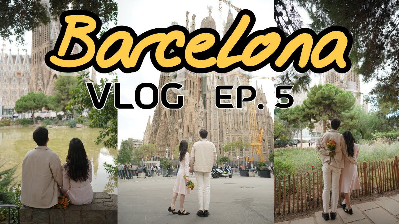 스페인 신혼여행 Vlog Ep5💙 10박11일의 여정💛 바르셀로나 가우디투어 구엘공원 사그라다파밀리아 비니투스 쇼핑 꿀대구 이베리코 맛집•포토존 일정공유