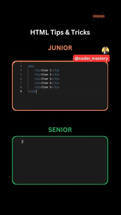 A Super useful HTML Emmet Shortcut that you should know about by @coder_mastery - YouTube